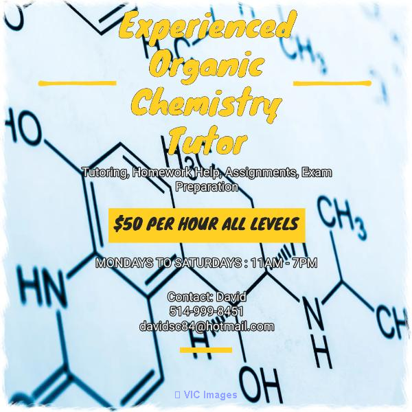 Experienced Organic Chemistry Tutor - PhD Student | Services ...